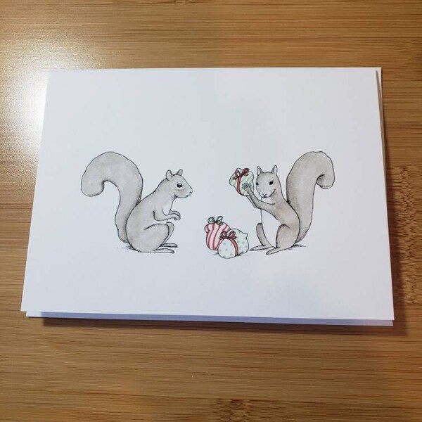 Squirrels Play Piñata Birthday Card, Funny Birthday Card, Squirrel ...