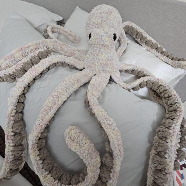 CUSTOM ORDER - Made to Order - Extra Large Octopus | 31” Plush Crochet ...