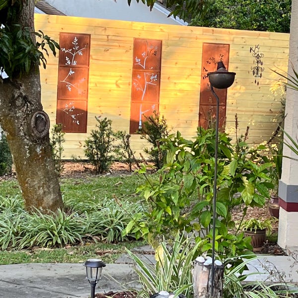 Tree & Branches Privacy Screens, Metal Garden Art, Metal Yard Art ...