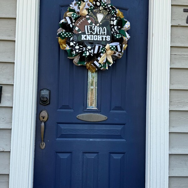 Personalized Cheer Basketball Door Wreath Choose Your Team Colors ...