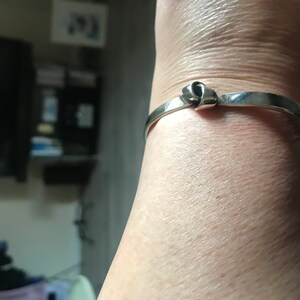 Silver Adjustable Bangle Bracelet With Crystals, Silver Bangle ...