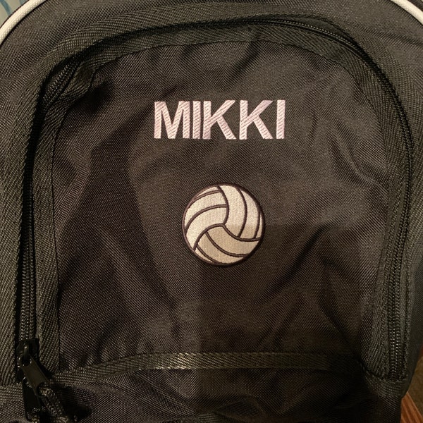 Personalized Volleyball Backpack With Name & Embroidered Volleyball ...