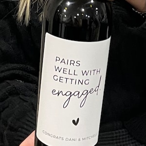 Custom Engagement Wine Label, Custom Bridesmaid Proposal Label/photo ...