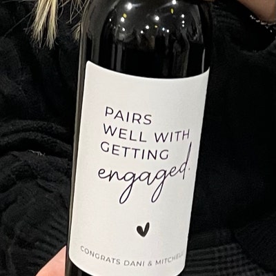 Custom Engagement Wine Label, Custom Bridesmaid Proposal Label/photo ...