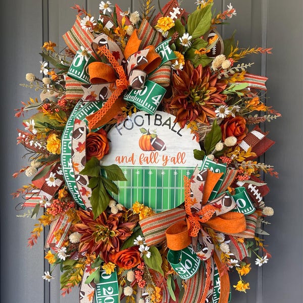 Fall Blessings Metal Wreath Sign, Autumn Decor, Fall Door Sign, Harvest ...