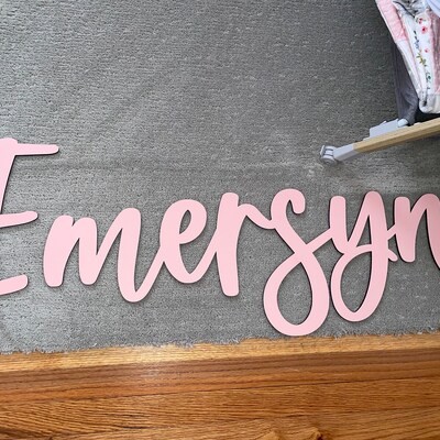 Custom Wood Name Sign Cutout, Baby Name Sign, Above the Crib Sign ...