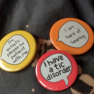 Im Mute Non-verbal Pin Badge Button | Etsy