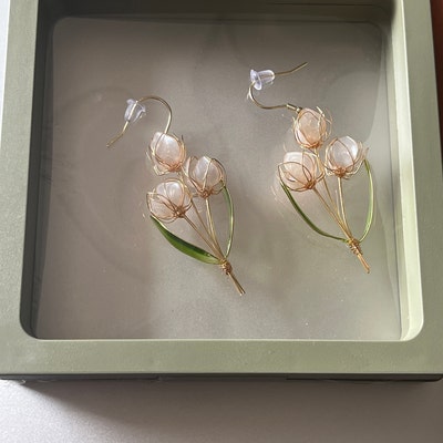 Handmade Creative Earring Multi-color Butterfly Earrings Pearl Wing ...