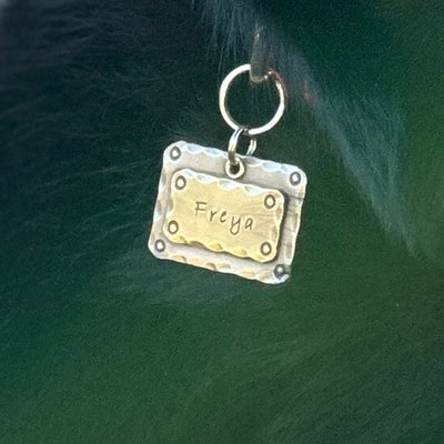Large Dog Tag Personalized Pet ID Tag With Hand Stamped and Engraved ...