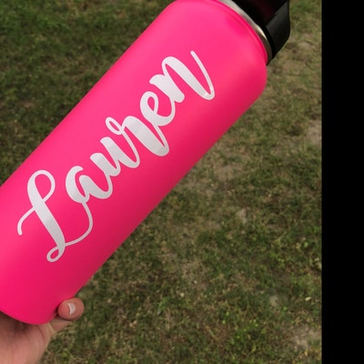 Custom Name Vinyl Decal for Flask Water Bottle - Etsy