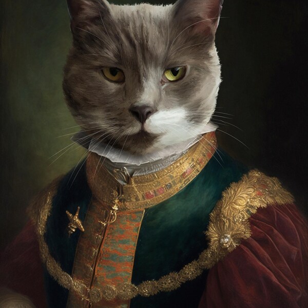 Royal Pet Portrait Painting From Photo to Custom Pet Portrait Painting ...