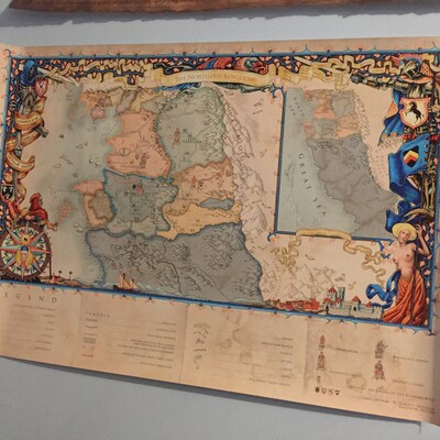 The World of the Witcher Map, the Northern Kingdoms, High Quality, A1 ...