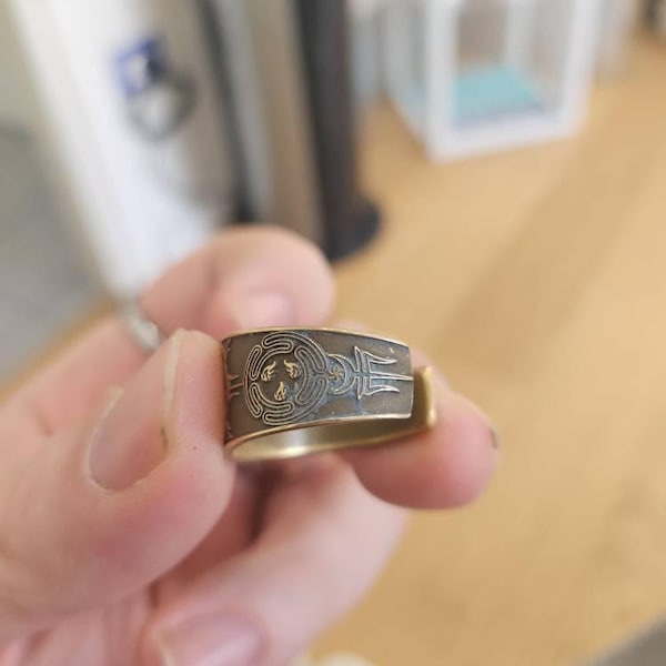 Alchemical Water Symbol Ring for Intuition and Healing | Occult ...
