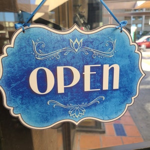 OPEN/CLOSED Small Sign 3D Double Sided Store Informational Hanging ...