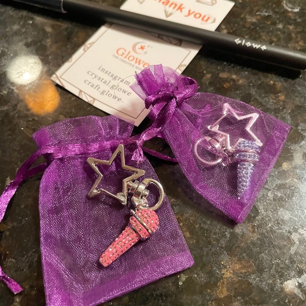 Crystal Microphone Keychain / BTS Suga Edition / Swarovski Crystal - Etsy