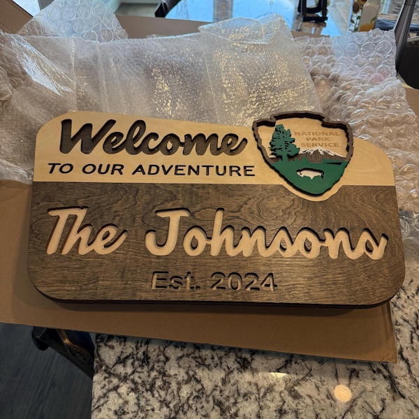 National Park Service Welcome Sign, Custom NPS Sign, Wedding Sign ...