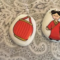 Pre Writing Painted Pebbles . Mark Making . Eyfs . Teaching Resources ...