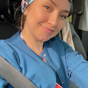 ENT Botanical Euro Surgical Scrub Cap, for MEDIUM Length Hair, Cute ...