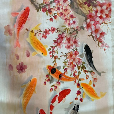 The 9 Koi Fish Painting Forms the Perfect Number 9 Shades of Green - Etsy