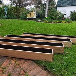 Cedar Railing Planter Box With Brackets, Balcony Planter Box, Hanging Planter Box, Deck Rail ...