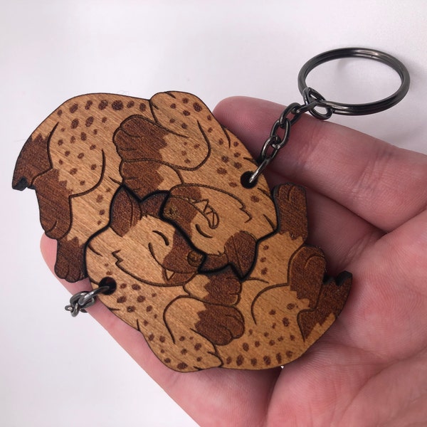 Hyena Interlocking Couple Keychains - Friendship or Relationship ...
