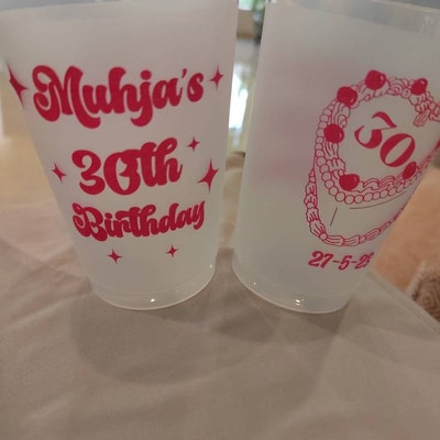 Happy Birthday Party Cups, Custom Birthday Party Cups, Shatterproof ...
