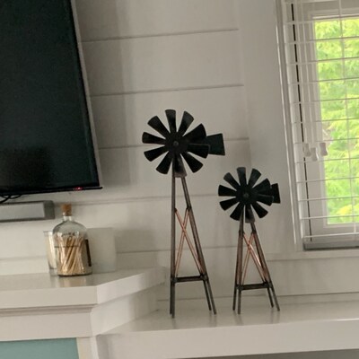 Metal Windmill Tower Set-handmade Free Standing Windmill Towers-rustic ...