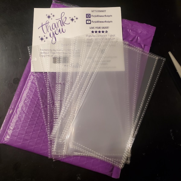 Disc Bound Clear Cash Envelopes: Budgeting System - Etsy