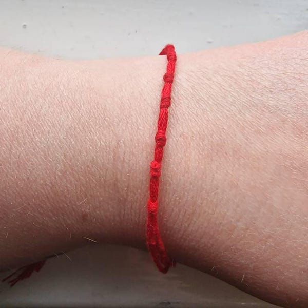 7 Knot Red String Bracelet for Self-love and Soulmate - Etsy UK