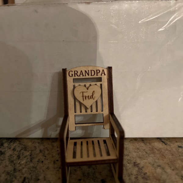 Engraved Mini Rocking Chair, Wedding Place Setting, Memorial Charms ...