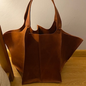 Oversized Bag Extra Large Leather Tote Bag Leather Tote Bag - Etsy