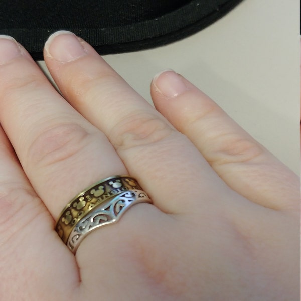 Mickey Mouse Disney Brass Token Ring - Etsy