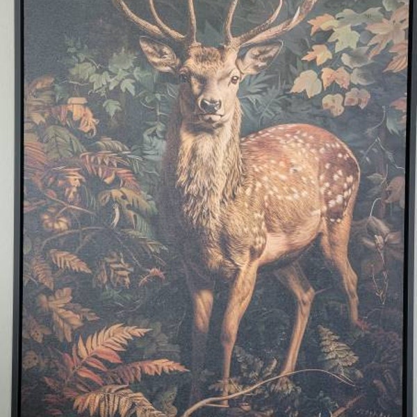 Country Deer William Morris Wall Art Print or Canvas, Vintage Animal ...