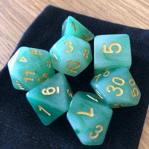 Ancient Jade Dnd Dice Set Dungeons & Dragons Faux Jade - Etsy