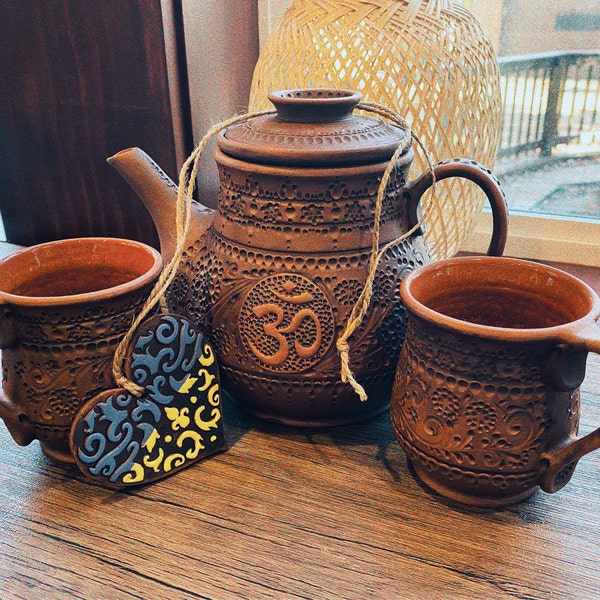 Ceramic Pottery Teapot. Handmade Work for a Tea Ceremony. Gift to Tea ...