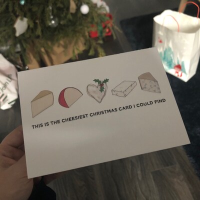 Cheesy Christmas Funny Card - Etsy