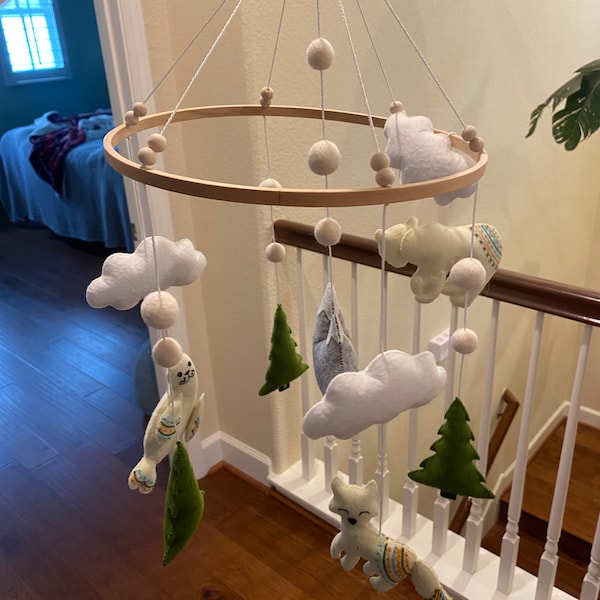 The Little Boy Baby Mobile | Felt Baby Boy Cot Mobile | Ocean Baby ...