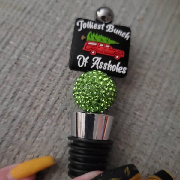 Christmas Beaded Wine Stopper #3 - Etsy