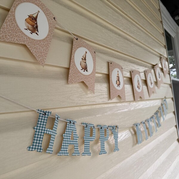 Baby Shower Decoration, Goose With Blue Gingham Bows, Nursery Decor ...