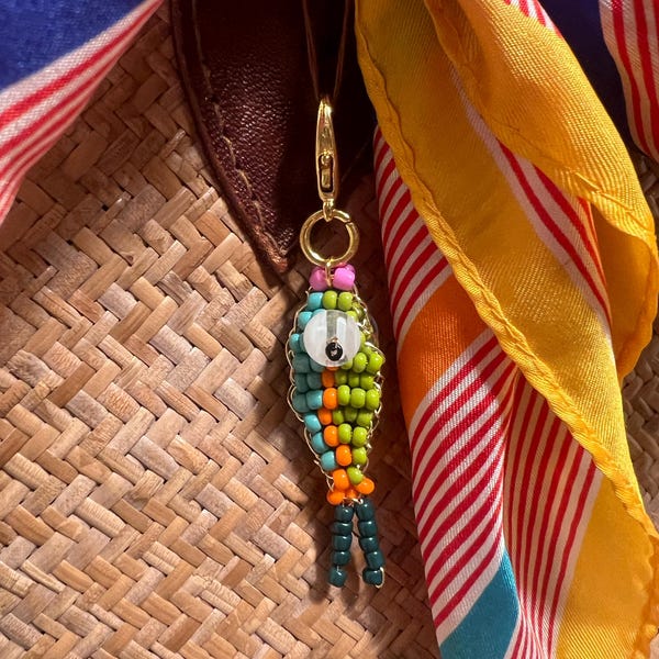 Feesh Handbeaded Gold Wire Fish Charm - Each One is Unique - Etsy