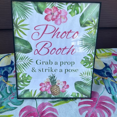 Dessert Bar, Table Sign, Luau Party, Luau Birthday, Luau Decorations ...