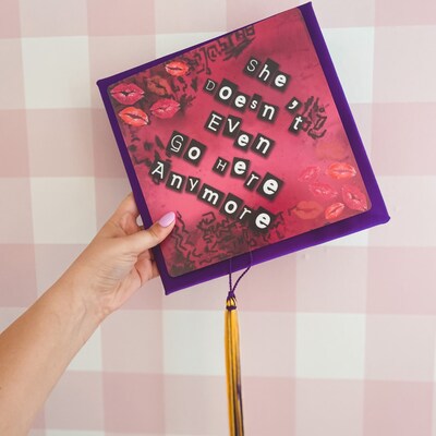 Grad Cap Topper Mean Girls Quote , Graduation Cap Decorations by Tassel ...