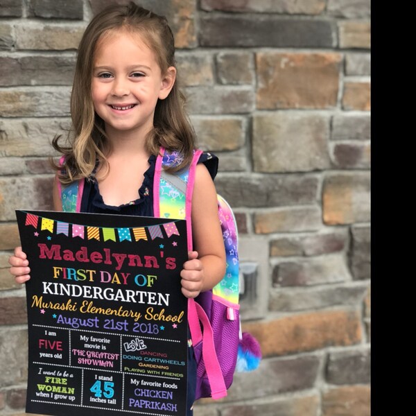 Back to School Sign, First Day of School Sign, 1st Day of School ...