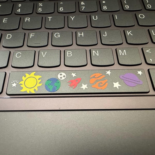 Classic Space Bar Sticker SEPARATE PIECES / Space Bar Vinyl Decal ...
