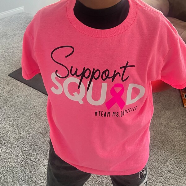 Support Squad Breast Cancer Warrior Svg Png, Pink Ribbon Svg, Cancer ...