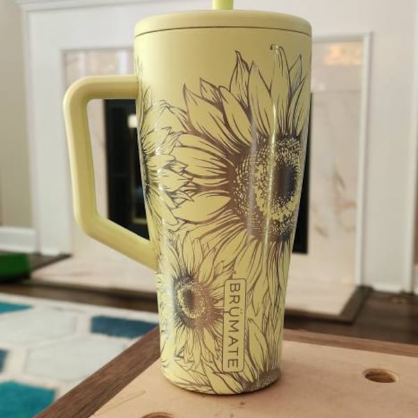 Sunflower Engraved Brumate Era Tumbler, 40oz Leakproof Tumbler With ...