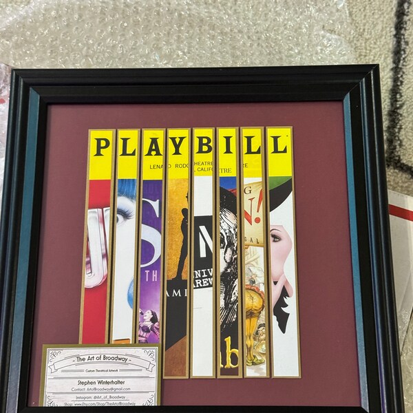 Custom Broadway Playbill Framed Art Collage - Personalize It! - Etsy