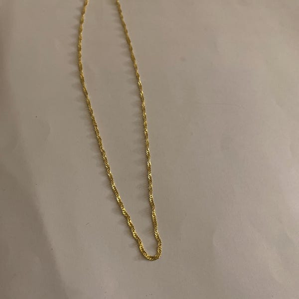 14K Gold Chain Necklace for Women, Twist Chain, Rope Chain, Box Chain ...