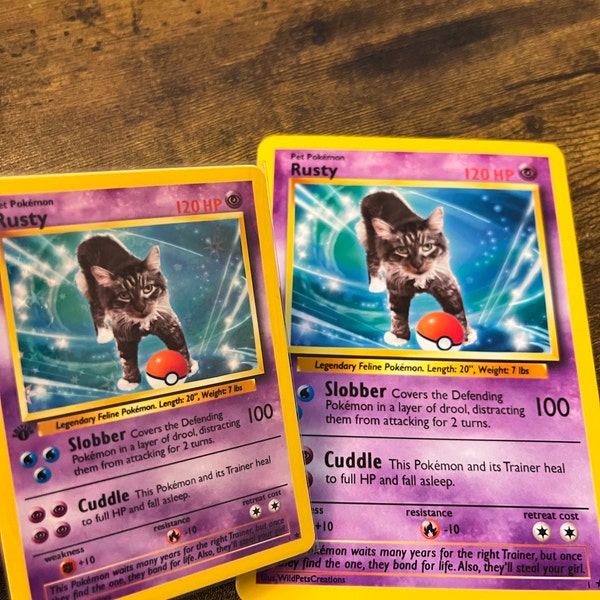 Custom Pokémon Card From PHOTO - Etsy