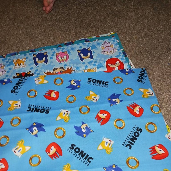 Sonic the Hedgehog Hedgehog Fabric by the Yard FBTY Fat Quarters FQ ...